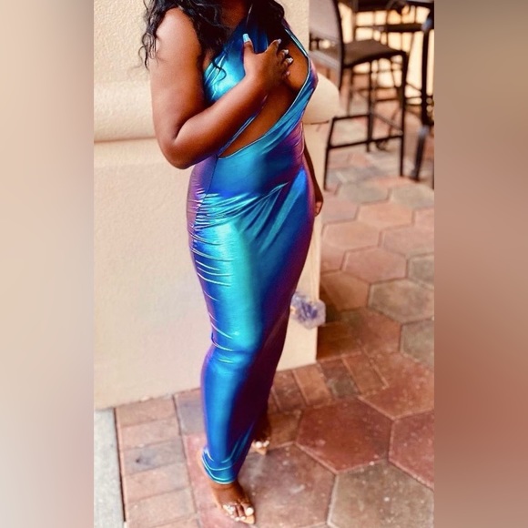 touchdolls miami | Dresses | Touch Dolls Luminescent Dress Blue And ...